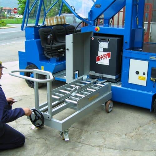 Optional for mobile cranes and lifting equipment | Battery quick change
